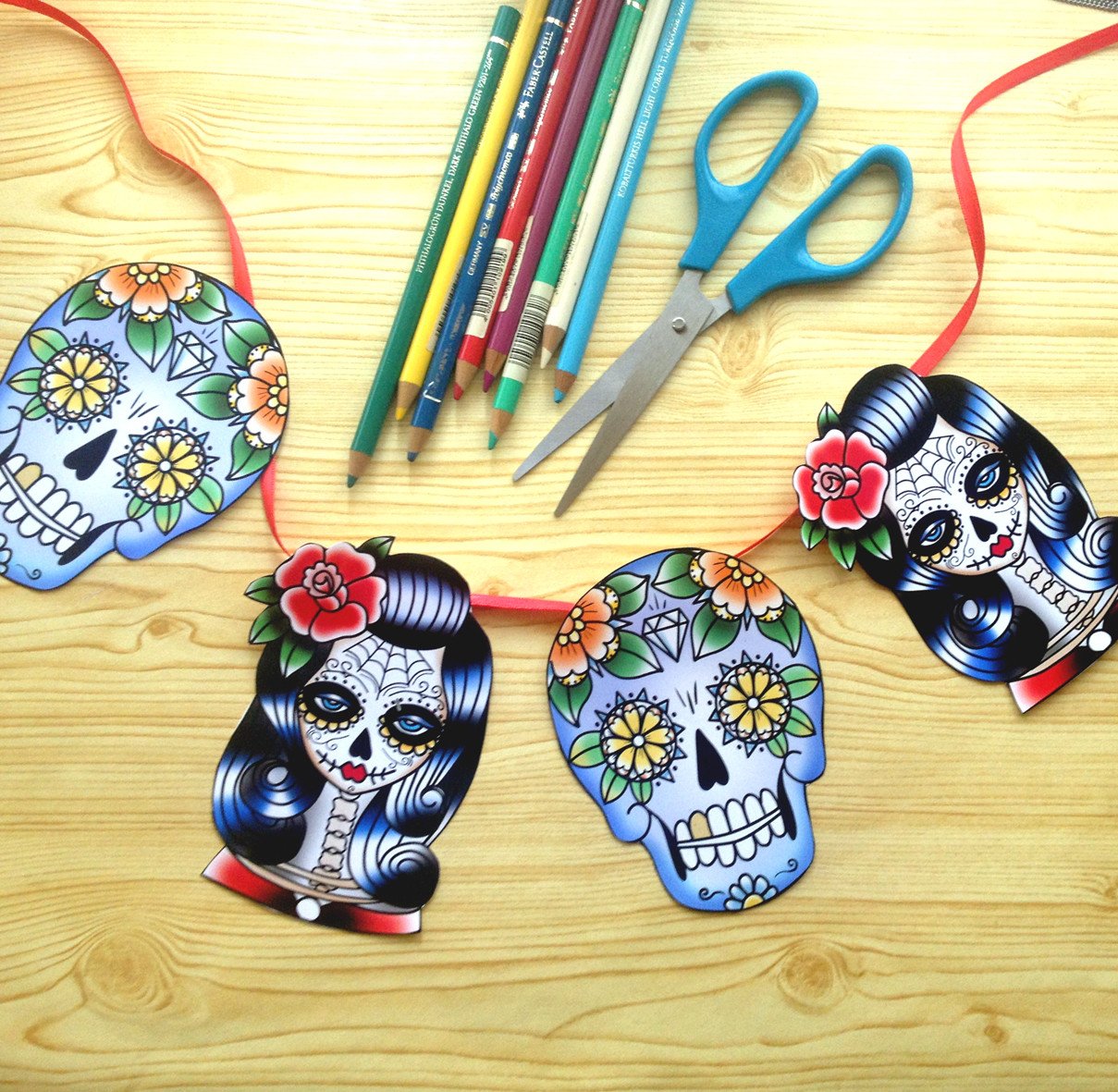 Halloween Bunting Freebie! Print Out, Colour In And Make! – Jubly-Umph ...