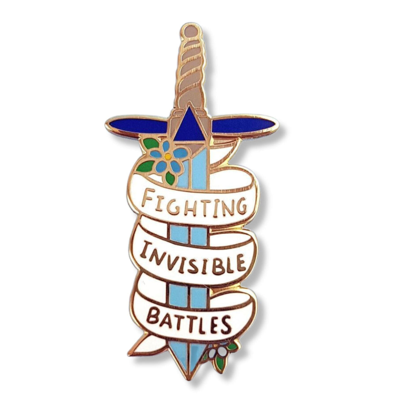 Fighting Invisible Battles Enamel Pin – Jubly-Umph Originals