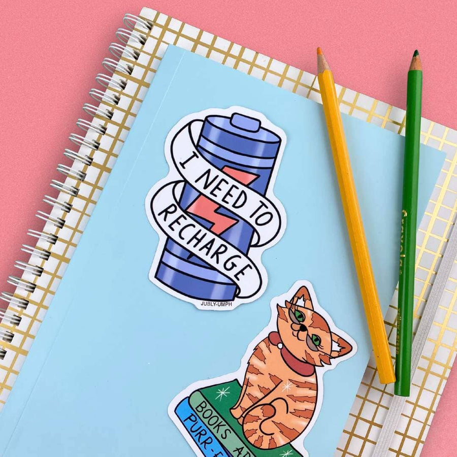 I Need To Recharge Sticker – Jubly-Umph Originals