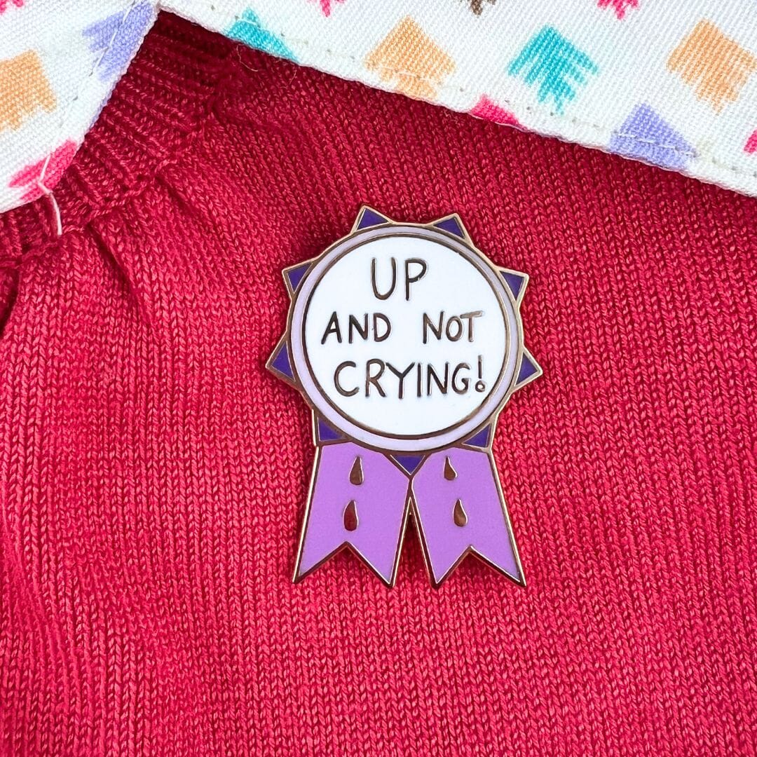 Up And Not Crying Award Lapel Pin – Jubly-Umph Originals