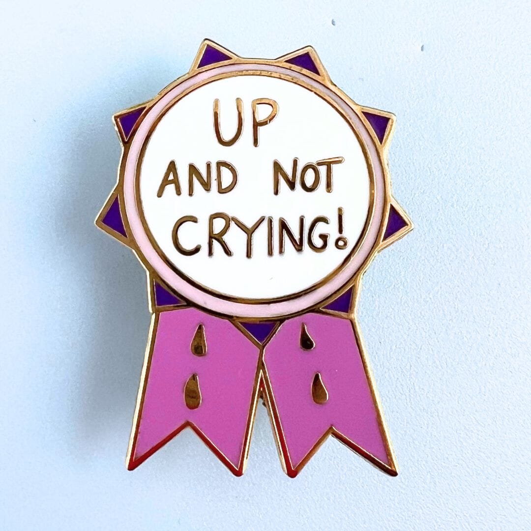 Up And Not Crying Award Lapel Pin – Jubly-Umph Originals
