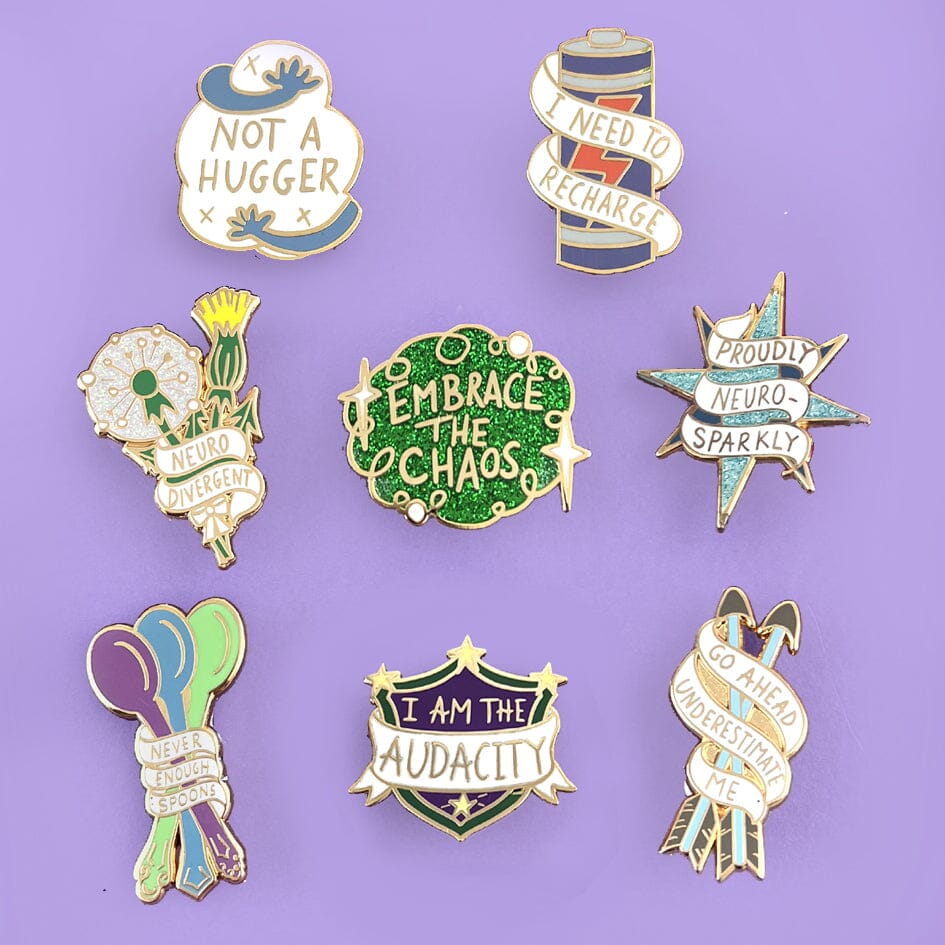 Neuro-sparkly Lapel Pin Set – Jubly-Umph Originals