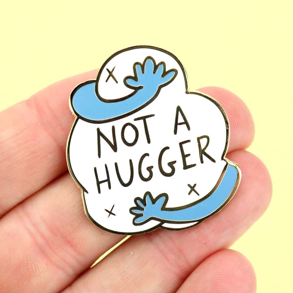 Not a Hugger Lapel Pin – Jubly-Umph Originals