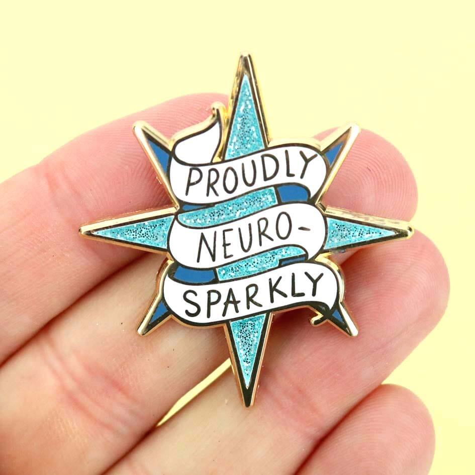 Proudly Neuro-Sparkly Lapel Pin – Jubly-Umph Originals
